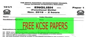 FREE KNEC KCSE REVISION PAPERS WITH ANSWERS - JITIMU